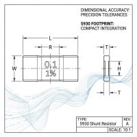 China 0.003Ω (3m Ohm) 5930 Current Shunt Resistor 7W 1% Ellon High Precision SMD for sale