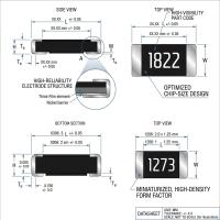 China 5.1Ω Chip Fixed Resistor 1 Watt Ellon High Precision SMD RoHS Compliant Lead Free for sale