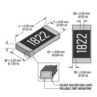 China 0Ω 2512 Chip Fixed Resistor 2W ±5% Ellon High Precision SMD RoHS Compliant for sale