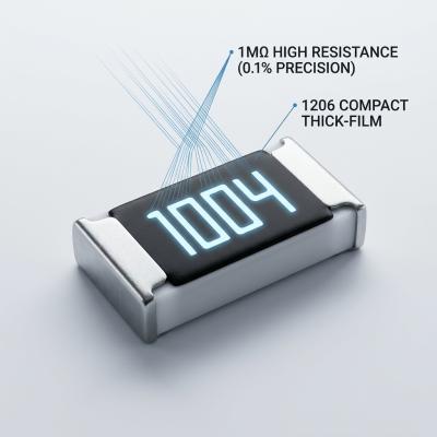 China 3.74Ω (3.74R) 1206 Chip Resistor 1W 1% Ellon High Precision SMD RoHS Compliant for sale