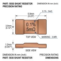 China 0.00075R (0.75m Ohm) 5930 Current Shunt Resistor 8W ±1% Ellon High Precision SMD for sale