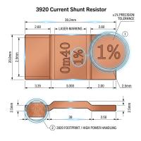 China 0.004R (4m Ohm) 3920 Current Shunt Resistor 4W Ellon High Precision SMD RoHS Compliant for sale