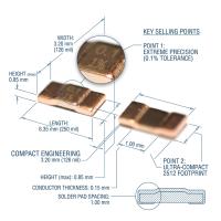 China 0.0007R (0.7m Ohm) 2512 Current Shunt Resistor 6W ±1% Ellon High Precision SMD for sale