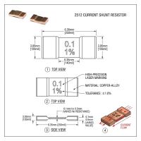 China 0.0015R (1.5m Ohm) 2512 Current Shunt Resistor 6W 1% Ellon High Precision SMD for sale