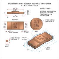 China 0.004R (4m Ohm) 2512 Current Shunt Resistor 3W 1% Ellon High Precision SMD for sale