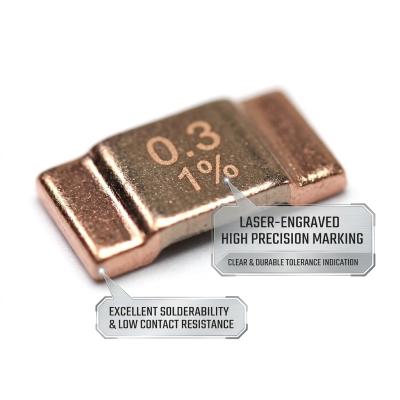 China 0.004Ω (4mΩ) 2512 Current Shunt Resistor 3W ±1% Ellon High Precision SMD RoHS Compliant for sale