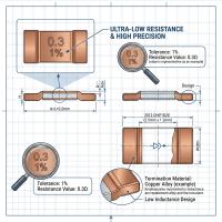 China 0.0025Ω (2.5mΩ) 2512 Current Shunt Resistor 4W Ellon High Precision SMD RoHS Compliant for sale