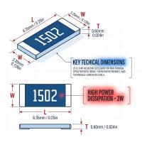 China 1KΩ 2512 Chip Fixed Resistor 2W Ever Ohms High Precision SMD RoHS Compliant for sale