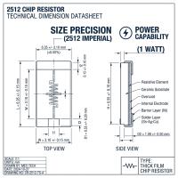 China 16 Ohm 2512 Chip Resistor 2W ±5% Ever Ohms High Precision SMD RoHS Compliant for sale