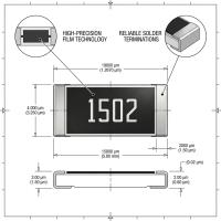 China 160 Ohm 6.4mm×3.2mm Chip Resistor 2W ±5% Ever Ohms High Precision SMD RoHS Compliant for sale