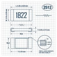 China 13Ω 2512 Chip Fixed Resistor 2W Ever Ohms High Precision SMD RoHS Compliant for sale
