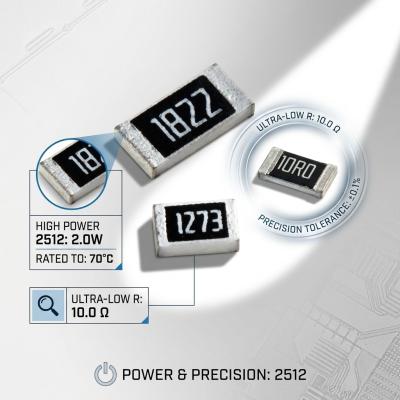 China 10,000Ω 2512 Chip Resistor 2W at 70°C Ever Ohms High Precision SMD RoHS Compliant for sale