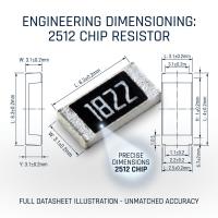 China 10,000Ω 2512 Chip Resistor 2W at 70°C Ever Ohms High Precision SMD RoHS Compliant for sale
