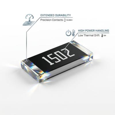 China 0Ω (10mΩ to 50mΩ) 2512 Chip Resistor 2W ±5% Ever Ohms High Precision SMD RoHS Compliant for sale