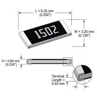 China 0Ω (10mΩ to 50mΩ) 2512 Chip Resistor 2W ±5% Ever Ohms High Precision SMD RoHS Compliant for sale