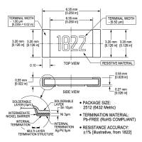 China 91Ω 2512 Chip Fixed Resistor 2W Ever Ohms High Precision SMD RoHS Compliant for sale