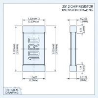 China 820 kΩ 2512 Chip Resistor 2W ±1% Ever Ohms High Precision SMD RoHS Compliant for sale