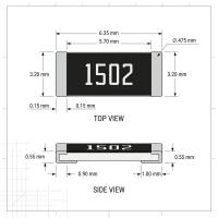 China 806 kΩ 2512 Chip Resistor 2 W ±1% Ever Ohms High Precision SMD RoHS Compliant for sale