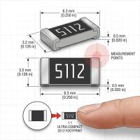 China 75 Ohm 2512 Chip Resistor 2W Ever Ohms High Precision SMD RoHS Compliant for sale