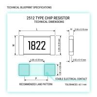 China 510Ω 2512 Chip Resistor 2W ±1% Ever Ohms High Precision SMD RoHS Compliant for sale