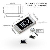 China 390 kΩ 2512 Chip Resistor 2 W @ 70℃ ±1% Ever Ohms High Precision SMD RoHS Compliant for sale