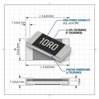China 36Ω 2512 Chip Resistor 2W ±1% Ever Ohms High Precision SMD RoHS Compliant for sale