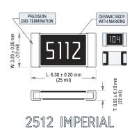 China 360R (360Ω) 2512 Chip Resistor 2W ± 1% (F grade) Ever Ohms High Precision SMD for sale