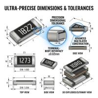 China 357Ω (357R) 2512 (6.4mm × 3.2mm) Chip Resistor 2W @ 70°C ±1% Ever Ohms High Precision SMD for sale