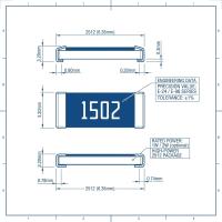 China 33K Ω 2512 Chip Resistor 2W (at 70℃ ambient) Ever Ohms High Precision SMD RoHS Compliant for sale