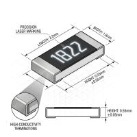 China 27Ω 6.35mm × 3.2mm Chip Resistor 2W @ 70℃ ±1% Ever Ohms High Precision SMD for sale