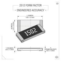 China 249 Ω 2512 Chip Resistor 2 W Ever Ohms High Precision SMD RoHS Compliant for sale