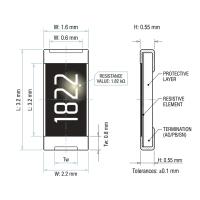 China 20 Ω 6.4 mm × 3.2 mm Chip Resistor 2 W ±1% Ever Ohms High Precision SMD RoHS Compliant for sale