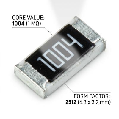 China 20 kΩ 2512 Chip Resistor 2 W (@70 °C) Ever Ohms High Precision SMD RoHS Compliant for sale
