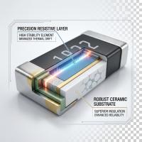 China 1.3kΩ (1300Ω) 2512 Chip Resistor 2W (at 70℃ ambient temperature) Ever Ohms for sale