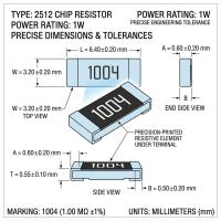 China 180 Ω 2512 Chip Resistor 2 W at 70 °C ±1% Ever Ohms High Precision SMD RoHS Compliant for sale