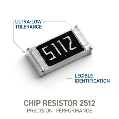China 16Ω 2512 Chip Fixed Resistor 2W Ever Ohms High Precision SMD RoHS Compliant for sale
