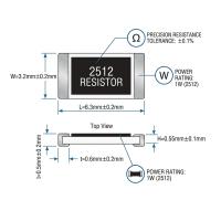 China 120Ω 2512 Chip Resistor 2W ±1% Ever Ohms High Precision SMD RoHS Compliant for sale