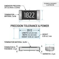 China 10KΩ 2512 Chip Resistor 2 W (at 70°C ambient) ±1% Ever Ohms High Precision SMD for sale