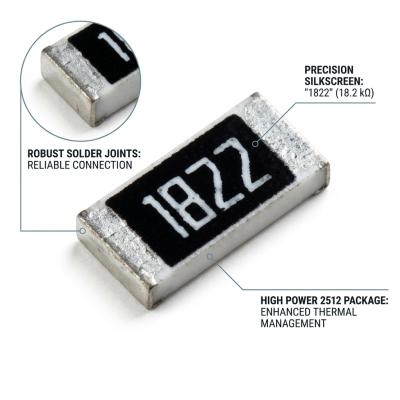 China 10KΩ 2512 Chip Resistor 2 W (at 70°C ambient) ±1% Ever Ohms High Precision SMD for sale