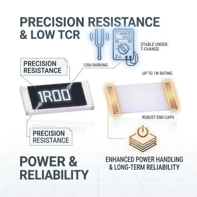 China 36Ω 1206 Chip Resistor 0.5W (at 70℃) Ever Ohms High Precision SMD RoHS Compliant for sale