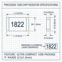 China 330Ω (330R) 1206 Chip Resistor 0.5W (at 70℃) Ever Ohms High Precision SMD RoHS Compliant for sale
