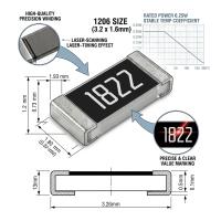China 2 MΩ 1206 Chip Resistor 0.5 W Ever Ohms High Precision SMD RoHS Compliant for sale