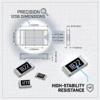 China 2.7 kΩ 1206 Chip Resistor 0.5 W (at 70℃) ±5% (J) Ever Ohms High Precision SMD for sale