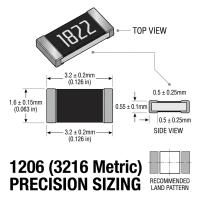 China 1.8Ω 1206 Chip Resistor 0.5W ±5% Ever Ohms High Precision SMD RoHS Compliant for sale
