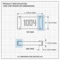 China 12Ω 1206 Chip Resistor 0.5W Ever Ohms High Precision SMD RoHS Compliant for sale