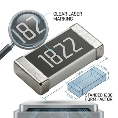 China 0.25Ω (250 mΩ) 1206 Chip Resistor 0.5 W Ever Ohms High Precision SMD RoHS Compliant for sale