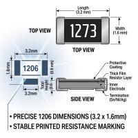 China 73.2Ω 1206 Chip Resistor 0.5W (1/2W) ±1% Ever Ohms High Precision SMD RoHS Compliant for sale