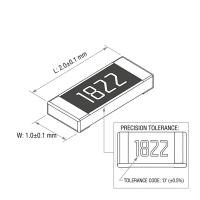 China 680Ω Chip Fixed Resistor 0.5W Ever Ohms High Precision SMD RoHS Compliant Lead Free for sale