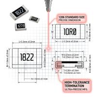 China 5.1Ω 1206 Chip Resistor 0.5W ±1% Ever Ohms High Precision SMD RoHS Compliant for sale