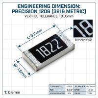 China 4.7Ω 1206 Chip Resistor 0.5W ±1% Ever Ohms High Precision SMD RoHS Compliant for sale